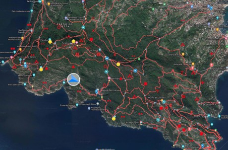 Digital trail map from Bogliasco to Chiavari